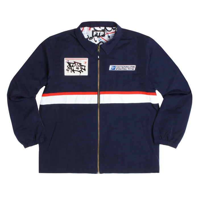 FTP Postal Coach Jacket- Navy – Streetwear Official
