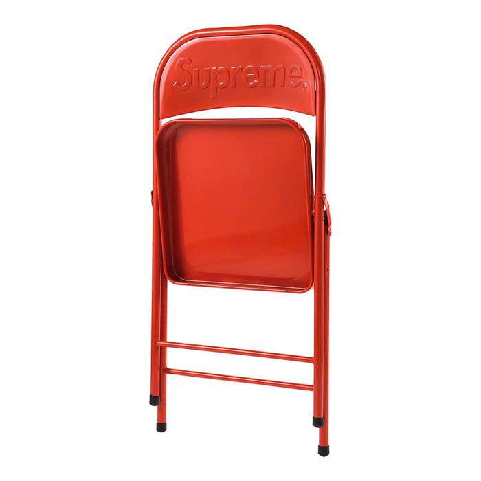Supreme Metal Folding Chair- Red