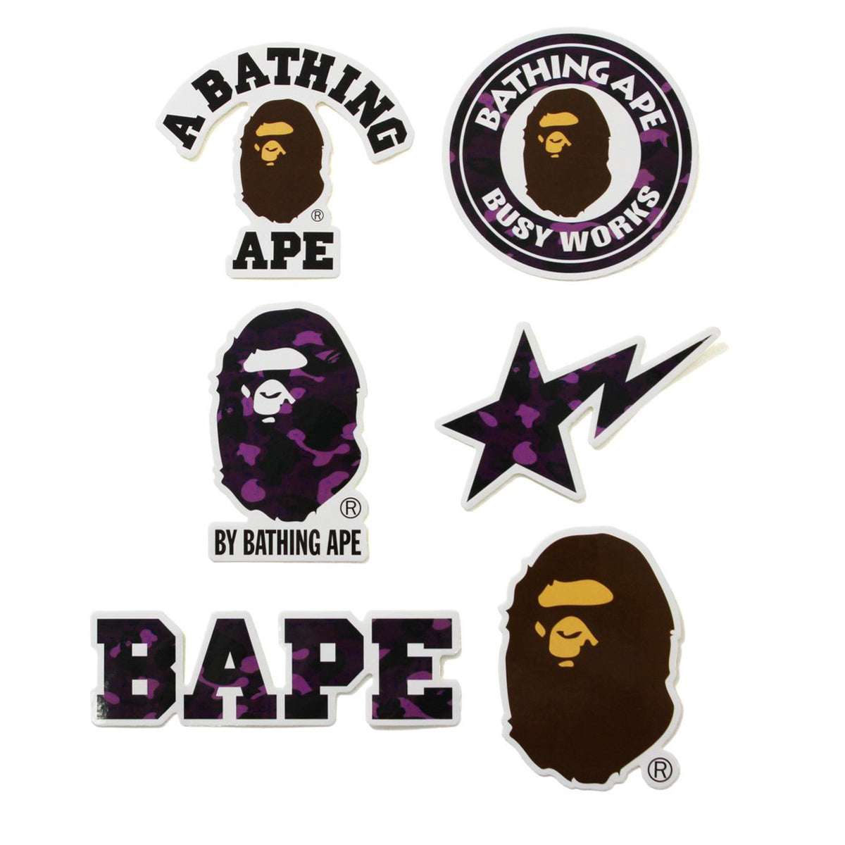 Bape - BAPE PURPLE CAMO STICKERS